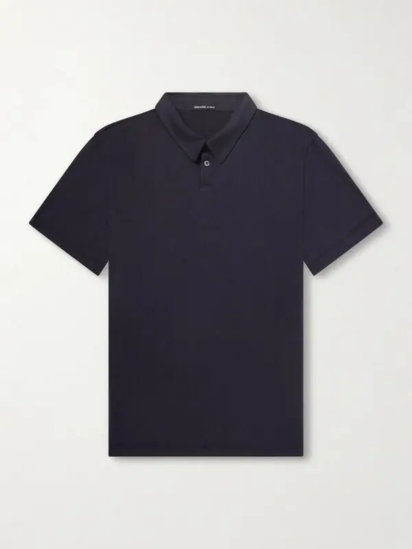 JAMES PERSE Luxe Lotus Cotton-jersey Polo Shirt