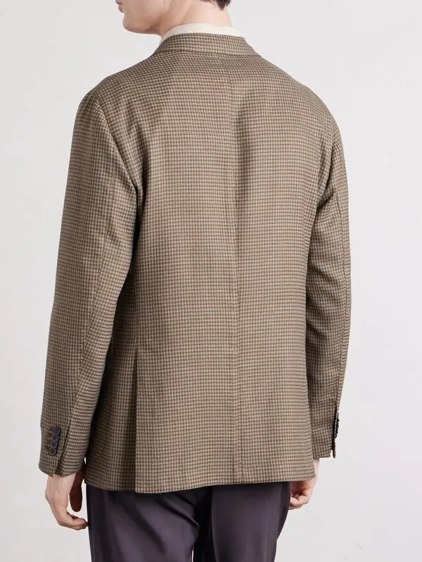 Boglioli Houndstooth Virgin Wool-blend Blazer
