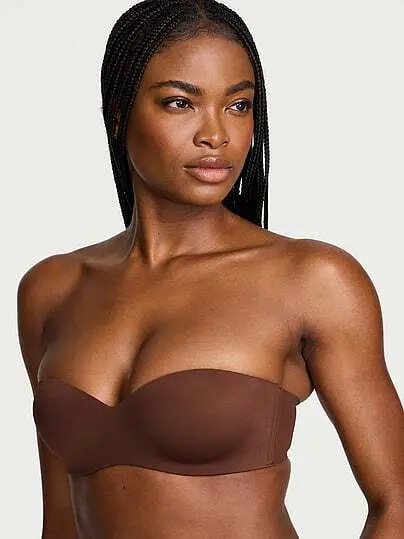 Victoria's Secret Bare Lightly Lined Sweetheart Strapless Bra - Brown