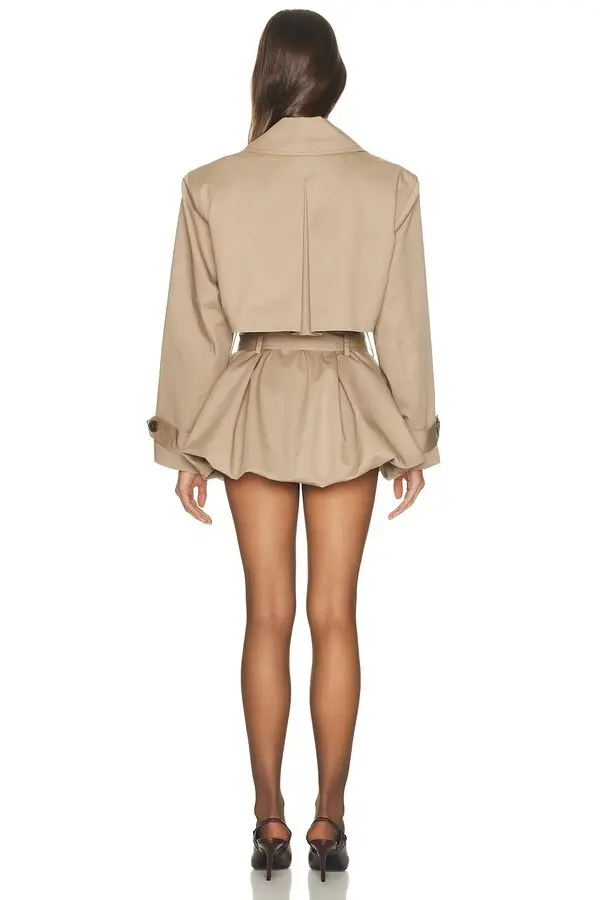 HELSA Short Bubble Hem Trench