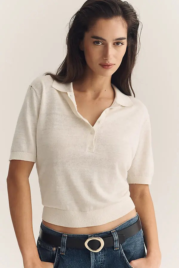 Anthropologie Bold Round Buckle Belt - Black