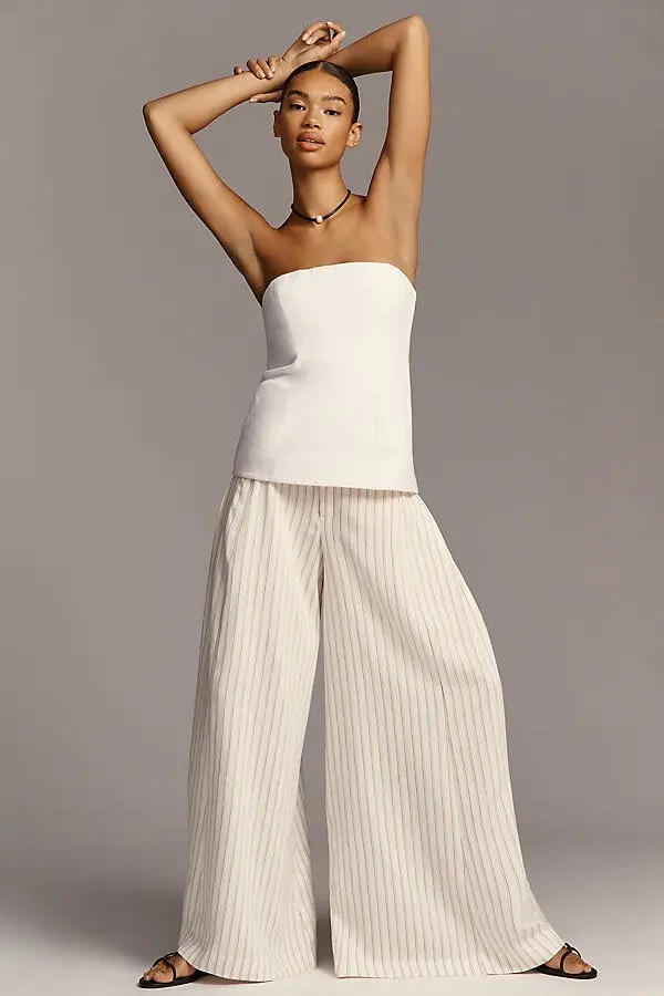 Maeve Draped A-line Palazzo Pants