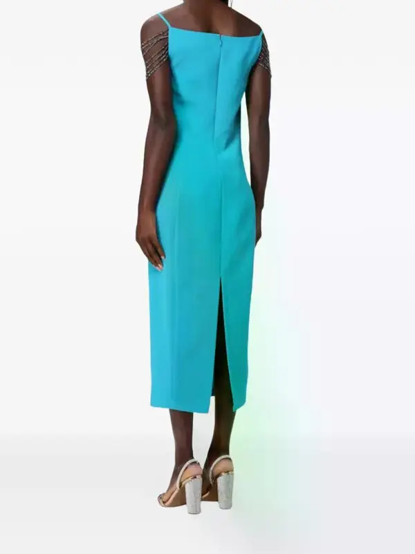 Pinko Chain-embellished Midi Dress - Blue