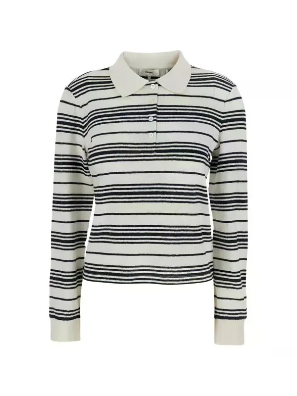 FRAME Striped Collared Polo