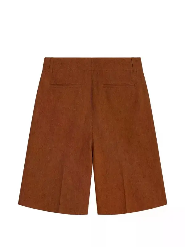 A PAPER KID Pleated Linen Shorts