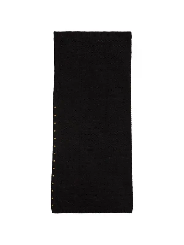 A PAPER KID Knitted Studded Skirt - Black