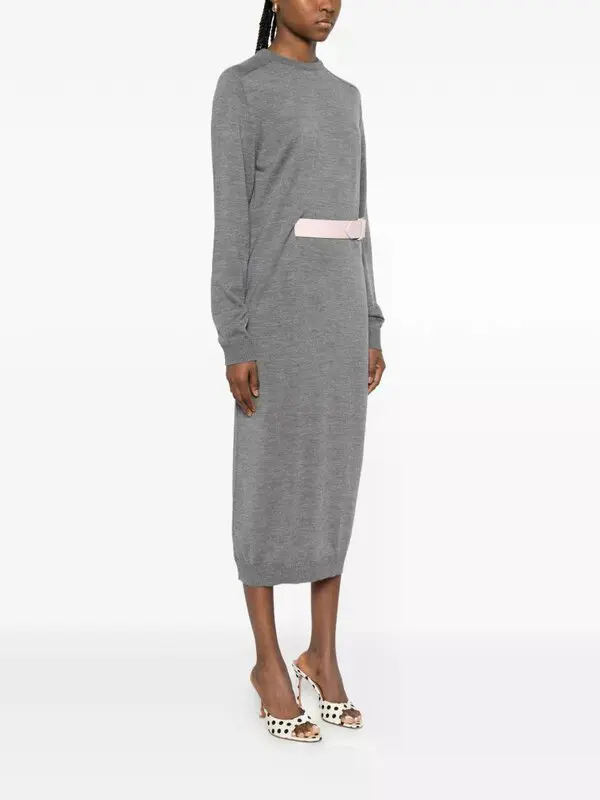 Moschino Round Neck Wool Dress