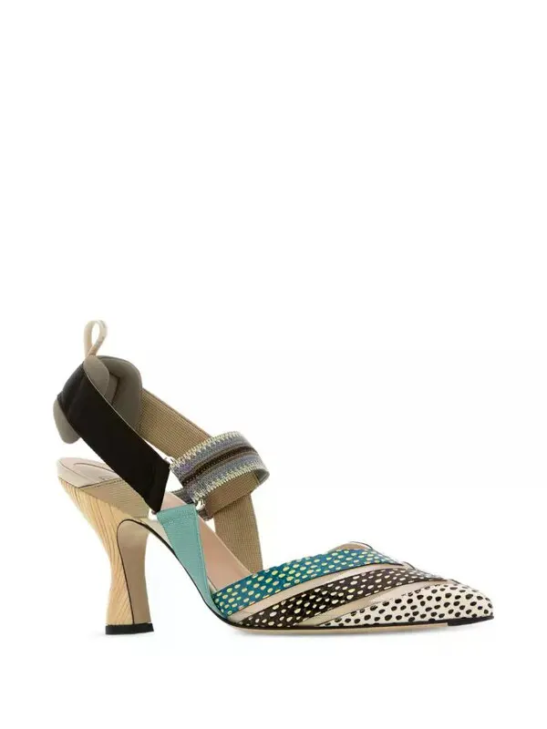 Fendi Colibri Ankle-strap Heeled Pumps