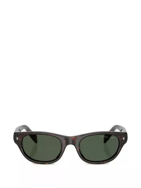Prada Triangle-detail Sunglasses - Brown