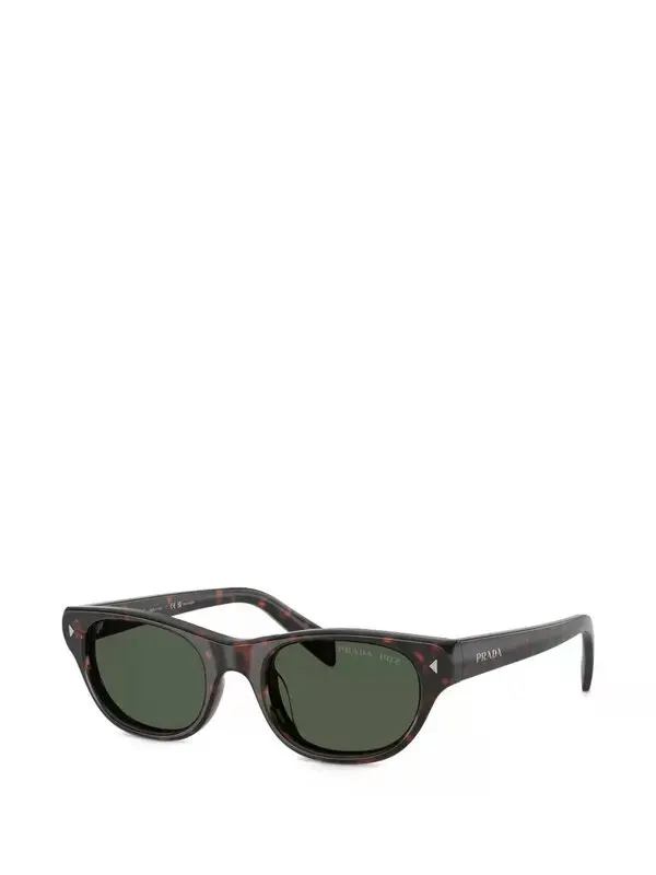 Prada Triangle-detail Sunglasses - Brown