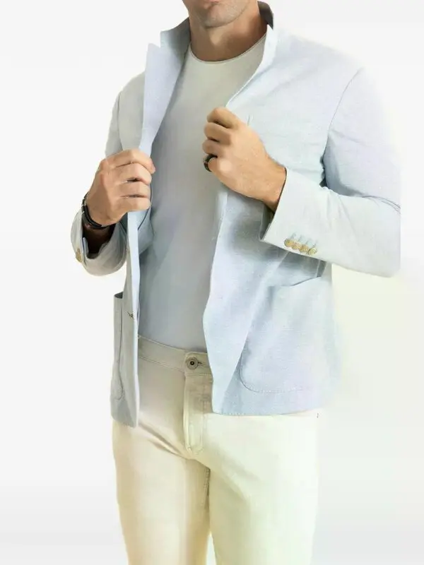 Eleventy Single Breasted Collar Jacket - Blue