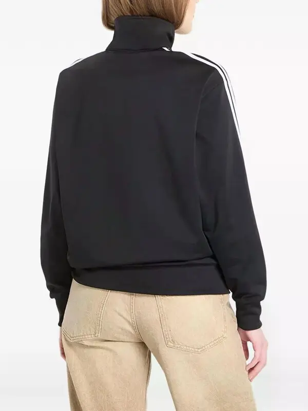 Adidas Three-stripe Zip-up Sweatshirt - Black