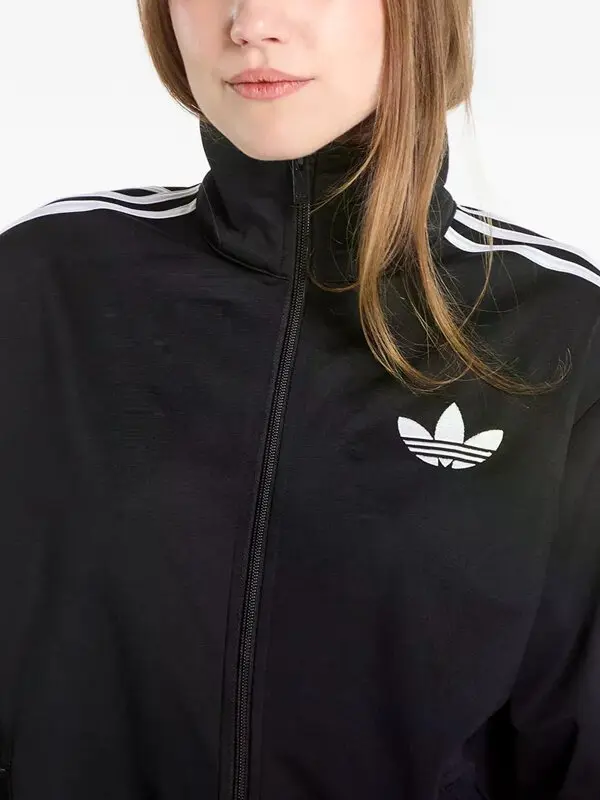 Adidas Three-stripe Zip-up Sweatshirt - Black