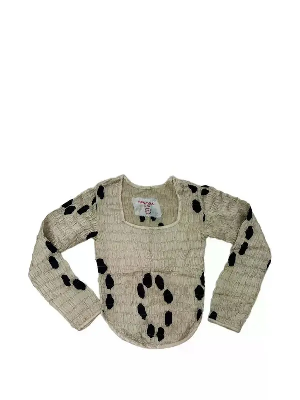 Tigra Tigra Dotted Square Neck Top