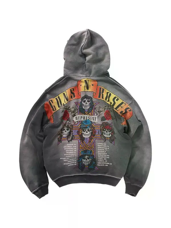 REPRESENT Guns N' Roses Floral Print Hoodie