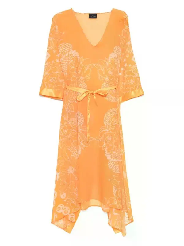 John Richmond Printed Beach Dress - Orange