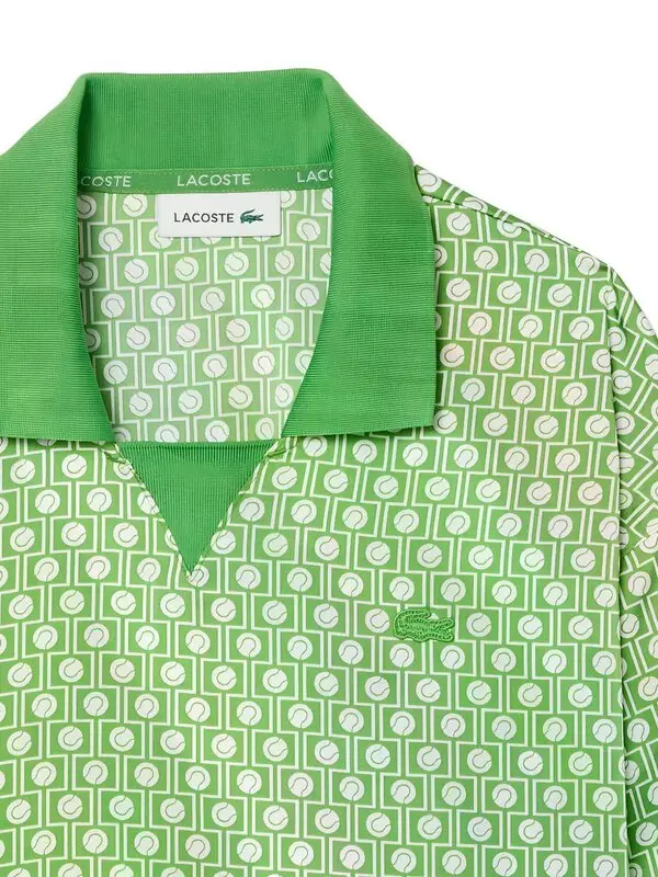 Lacoste Patterned Pleated Mini Dress