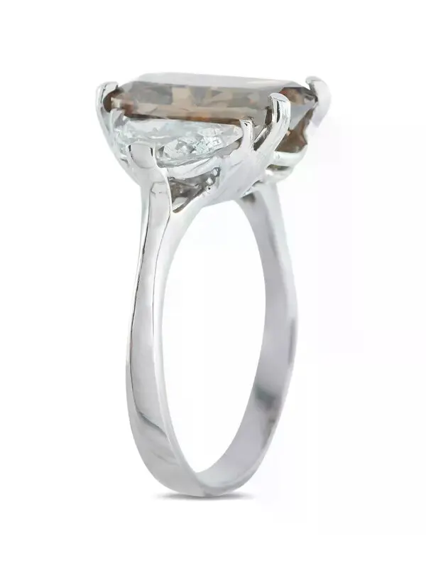 LB EXCLUSIVE Cognac And White Diamond Ring