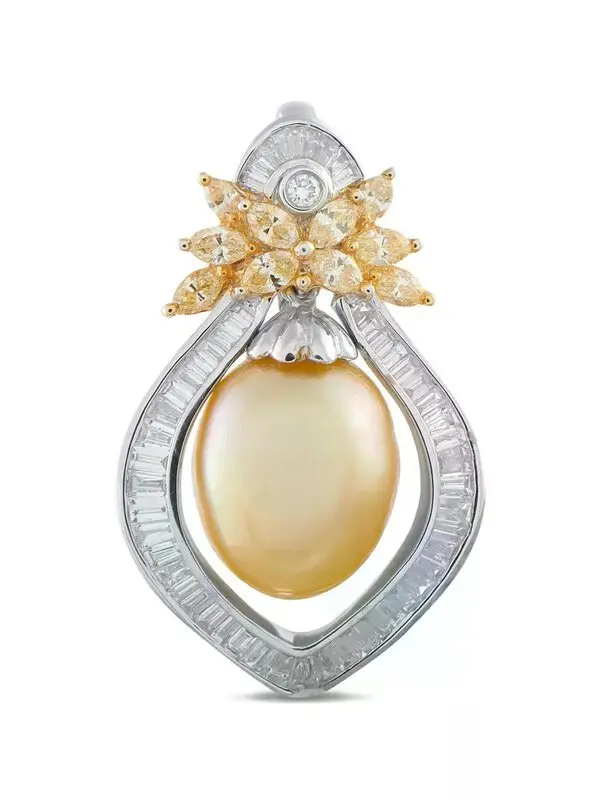 LB EXCLUSIVE Diamond And Pearl Pendant - Silver