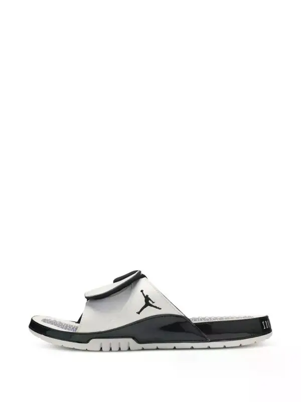 JORDAN Logo-embroidered Slides - Black