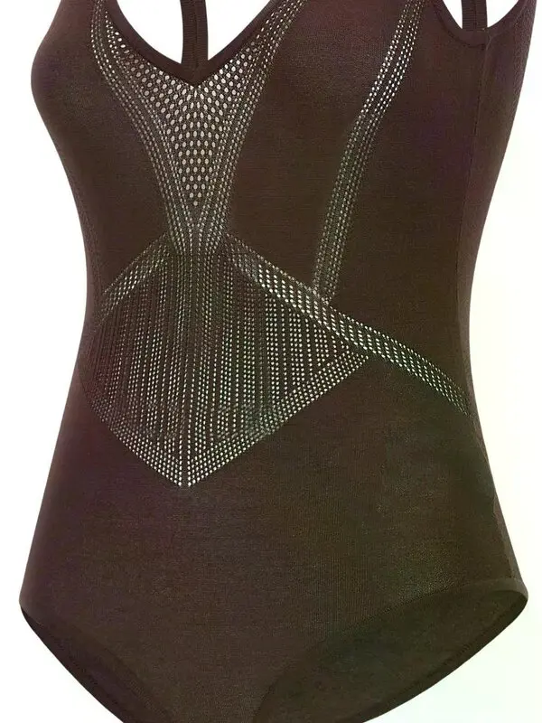 Elisabetta Franchi Openwork Bodysuit - Brown