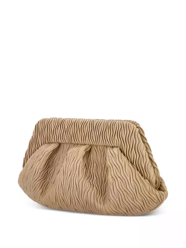 THEMOIRE Tia Gathered Clutch - Neutrals