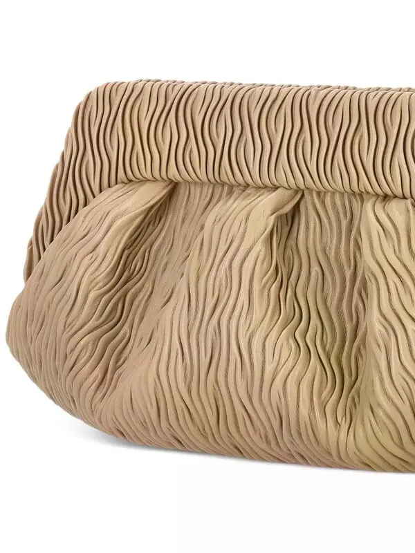 THEMOIRE Tia Gathered Clutch - Neutrals