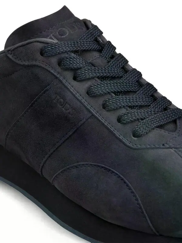 TOD'S Vintage Suede Sneakers - Black