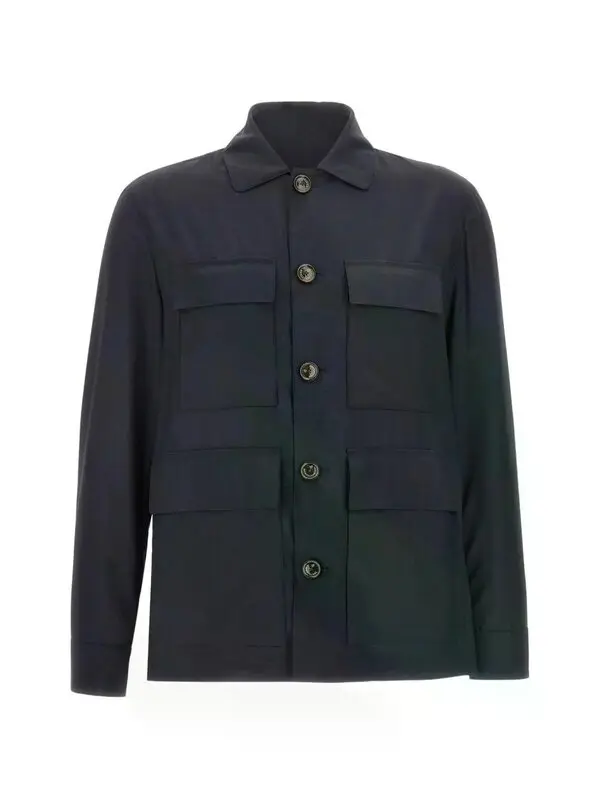 MONTECORE Flap-pocket Buttoned Shirt Jacket