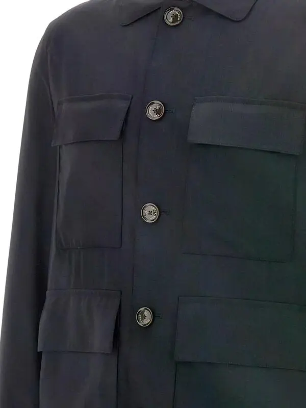 MONTECORE Flap-pocket Buttoned Shirt Jacket