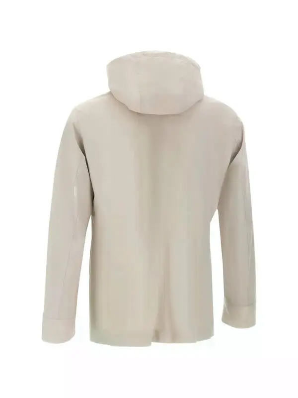 MONTECORE Double-breasted Hooded Jacket - Grey