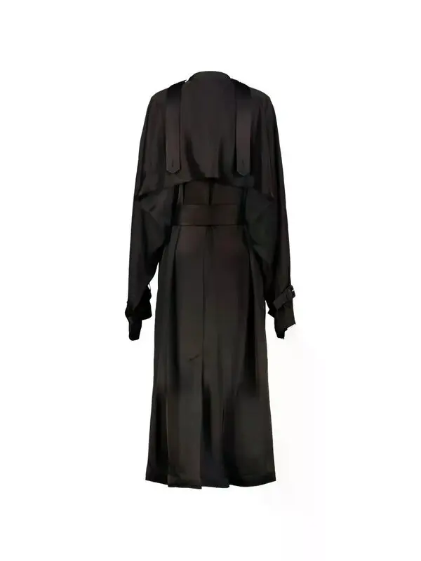 TOTEME Satin Trenchcoat - Black