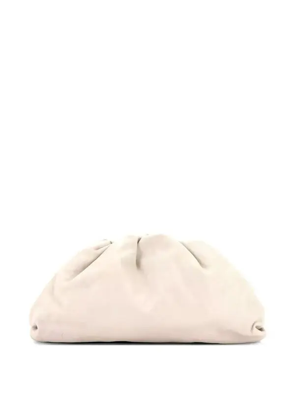 Bottega Veneta The Pouch Leather Clutch - Neutrals