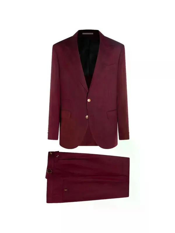 Brunello Cucinelli Single-breasted Suit - Red