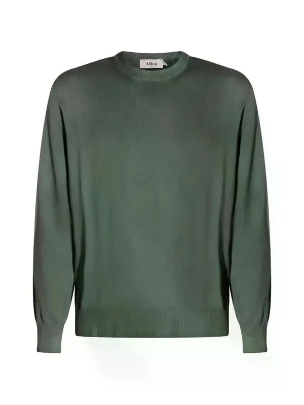 Altea Ribbed Crew Neck Sweater - Green