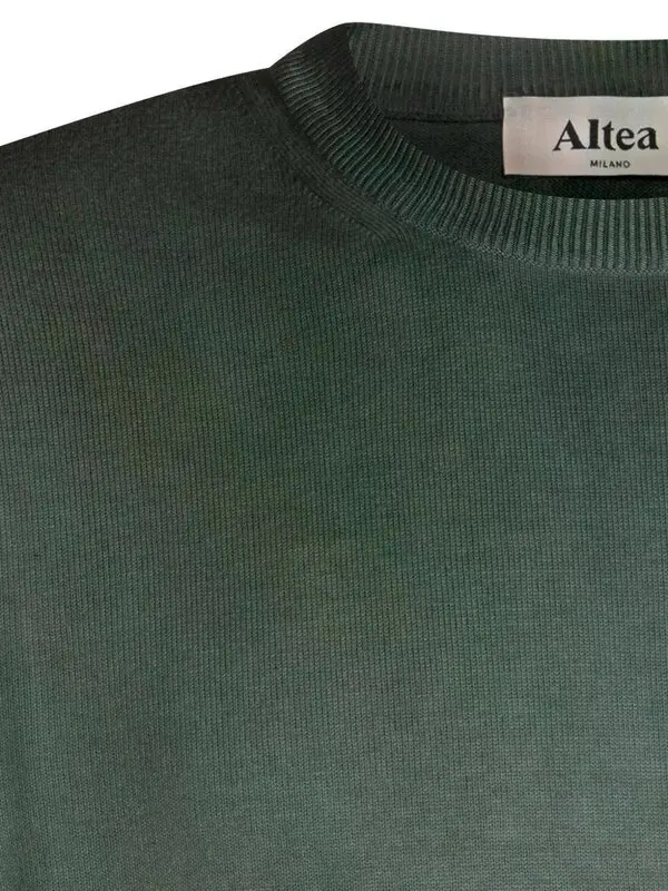 Altea Ribbed Crew Neck Sweater - Green