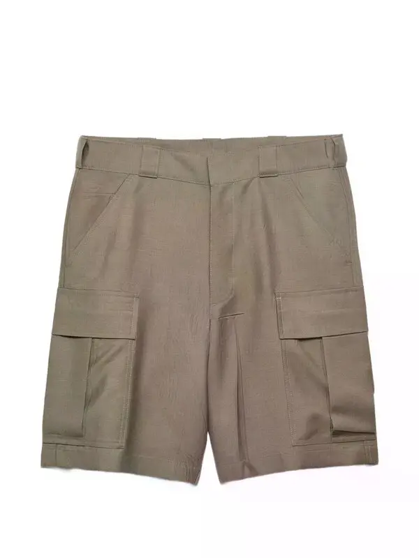 Prada Mohair And Wool Cargo Bermuda Shorts