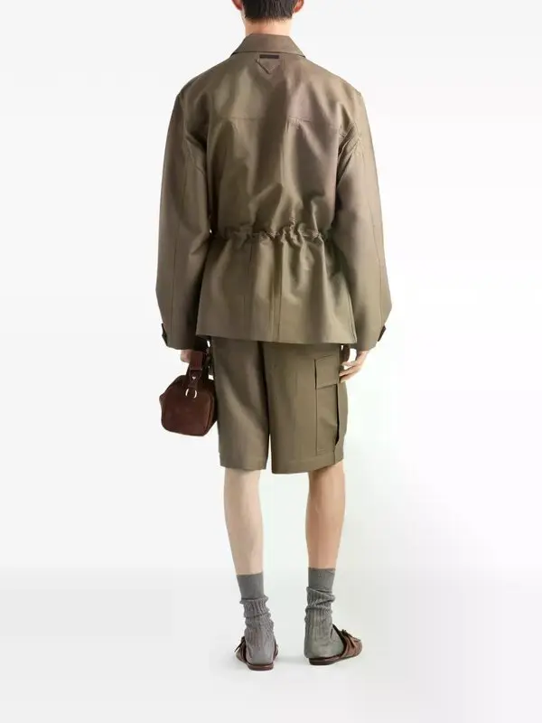 Prada Mohair And Wool Cargo Bermuda Shorts