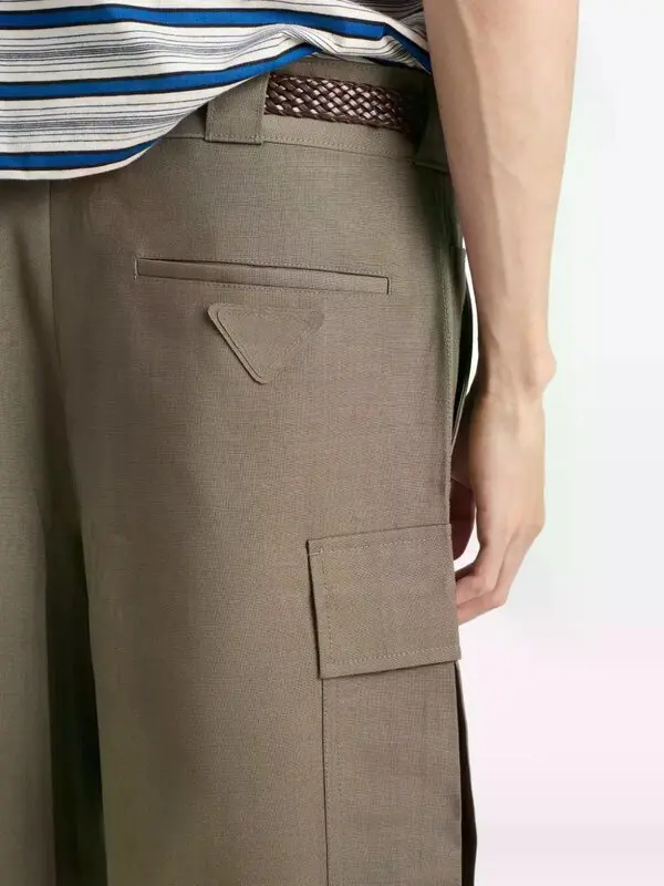 Prada Mohair And Wool Cargo Bermuda Shorts