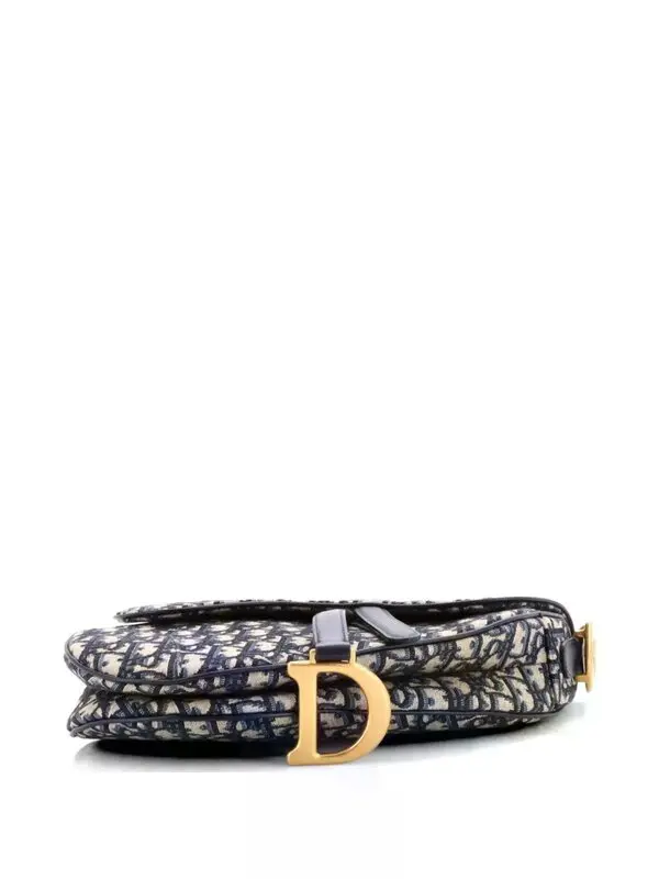 Dior Saddle Handbag Oblique Canvas Medium - Blue