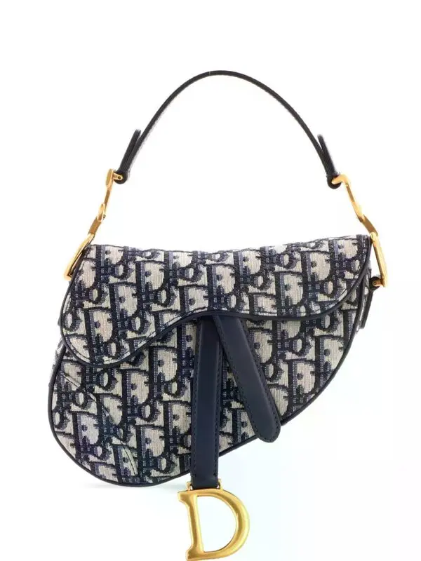Dior Saddle Oblique Canvas Mini Shoulder Bag - Blue