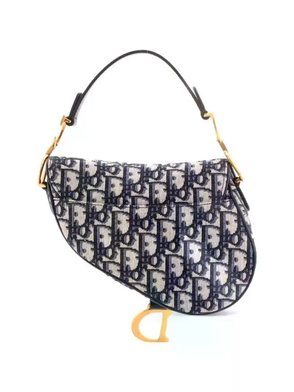 Dior Saddle Oblique Canvas Mini Shoulder Bag - Blue