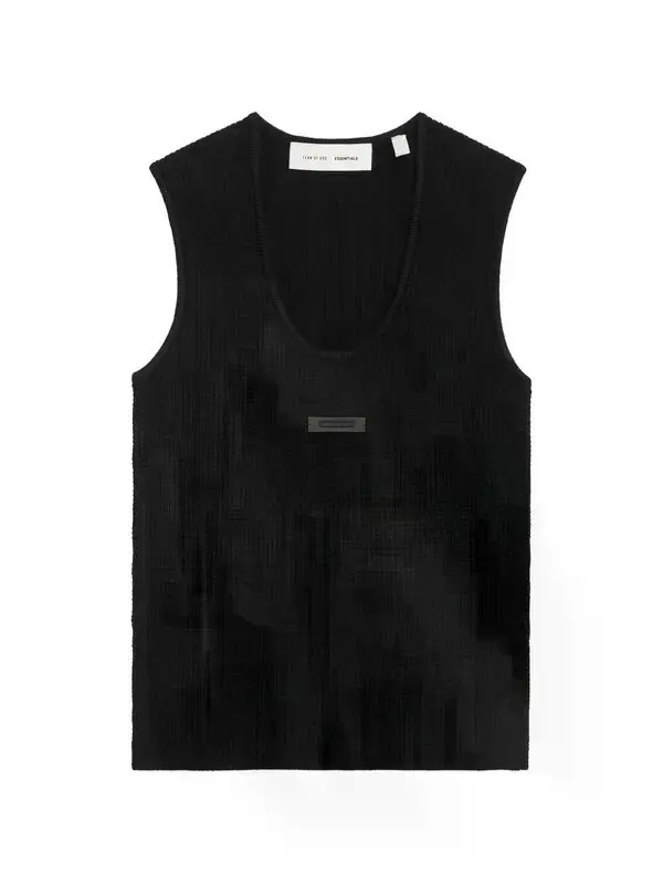 Fear Of God Logo Plaque Waffle Knit Tank Top