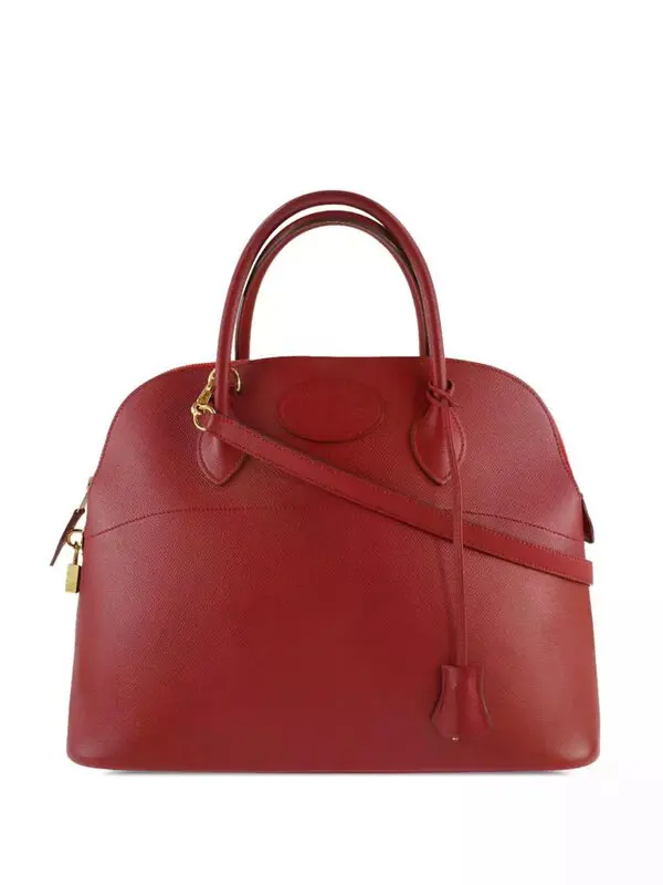 Hermès 1995 Courchevel Bolide 37 Satchel - Red