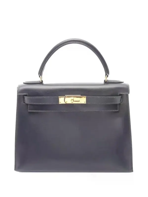 Hermès 1998 Box Calf Kelly I Sellier 28 Handbag - Blue