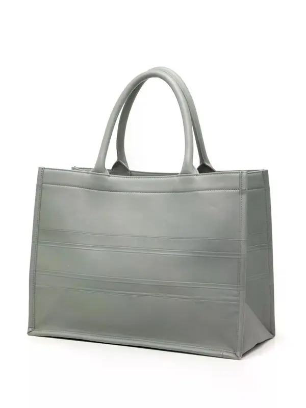 Dior 2020 Embossed Leather Book Tote Bag