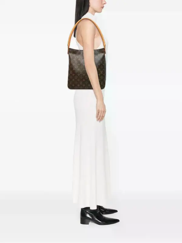 LOUIS VUITTON 2002 Monogram Looping Gm Shoulder Bag - Brown