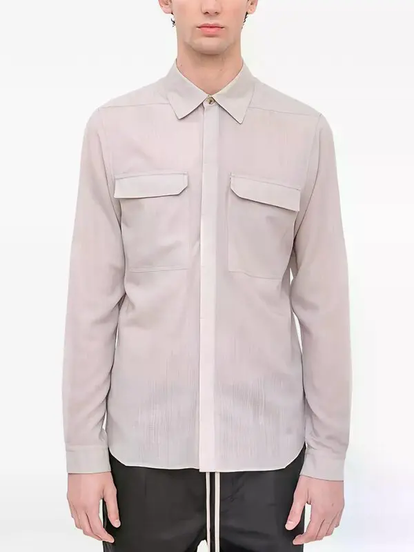 Rick Owens Long Sleeve Chest Pocket Shirt