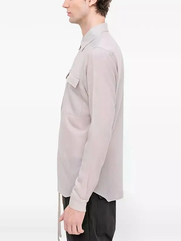Rick Owens Long Sleeve Chest Pocket Shirt