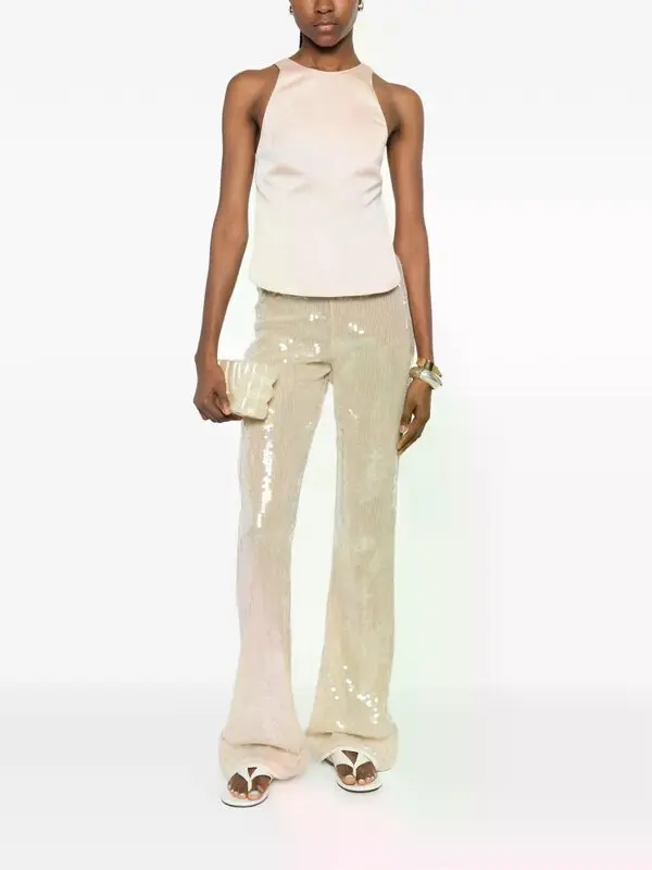 Oseree Sequin Trousers - Neutrals